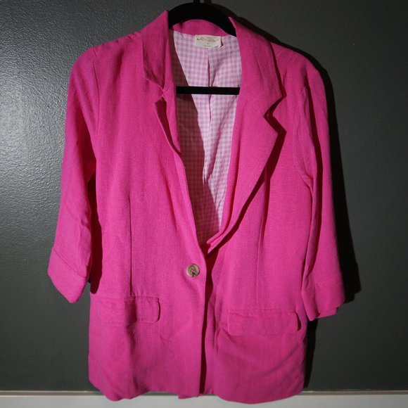 Allie Rose | Jackets & Coats | Allie Rose Hot Pink Blazer And Shorts ...